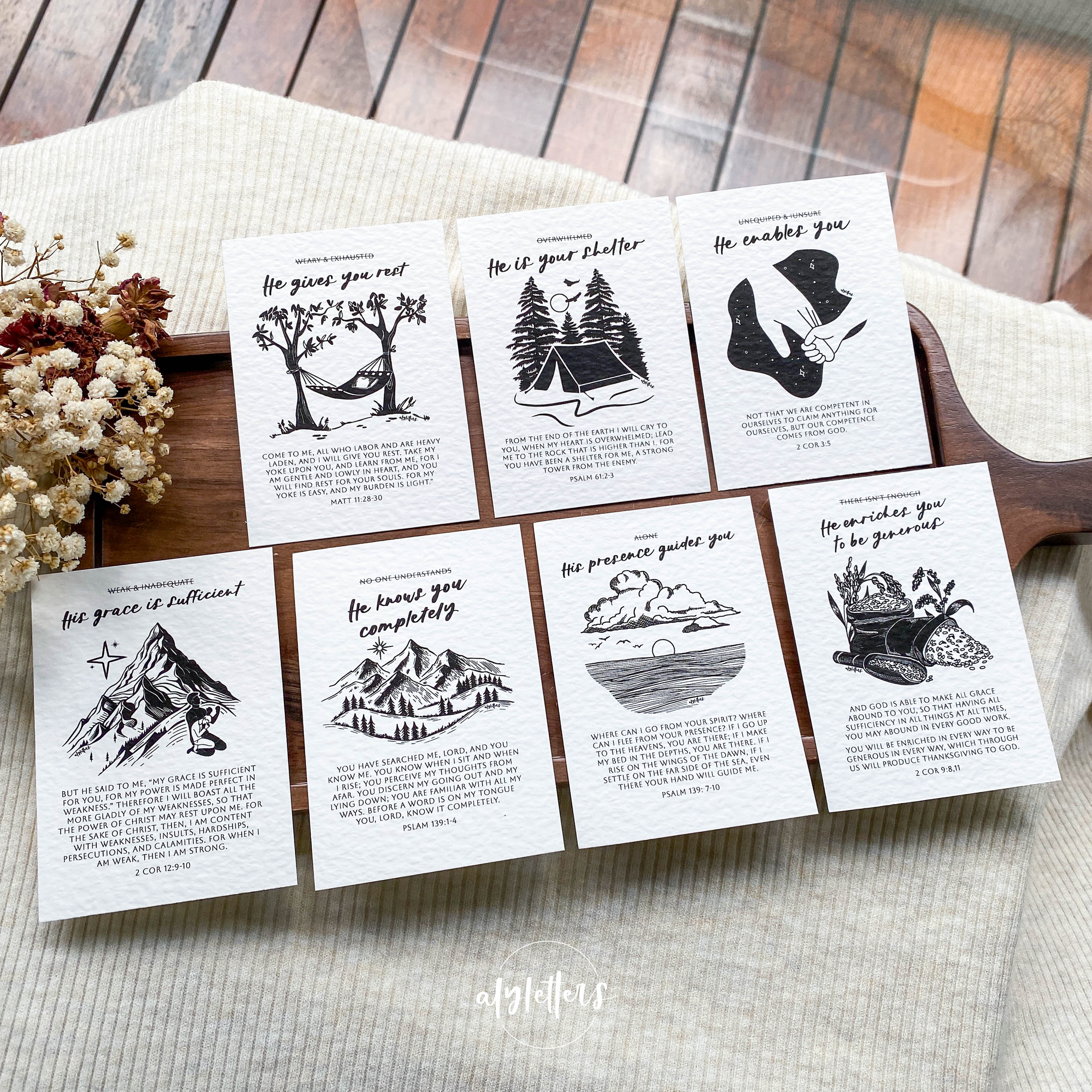 Restored | Mini Blessing Cards – Alyletters