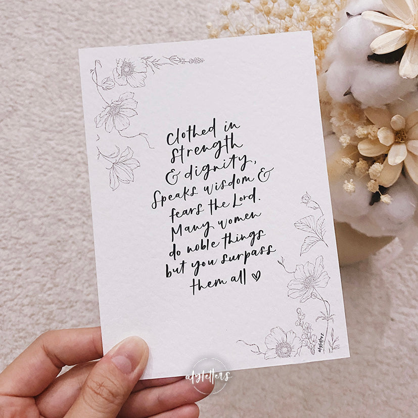 Proverbs 31 | Blessing Card – Alyletters