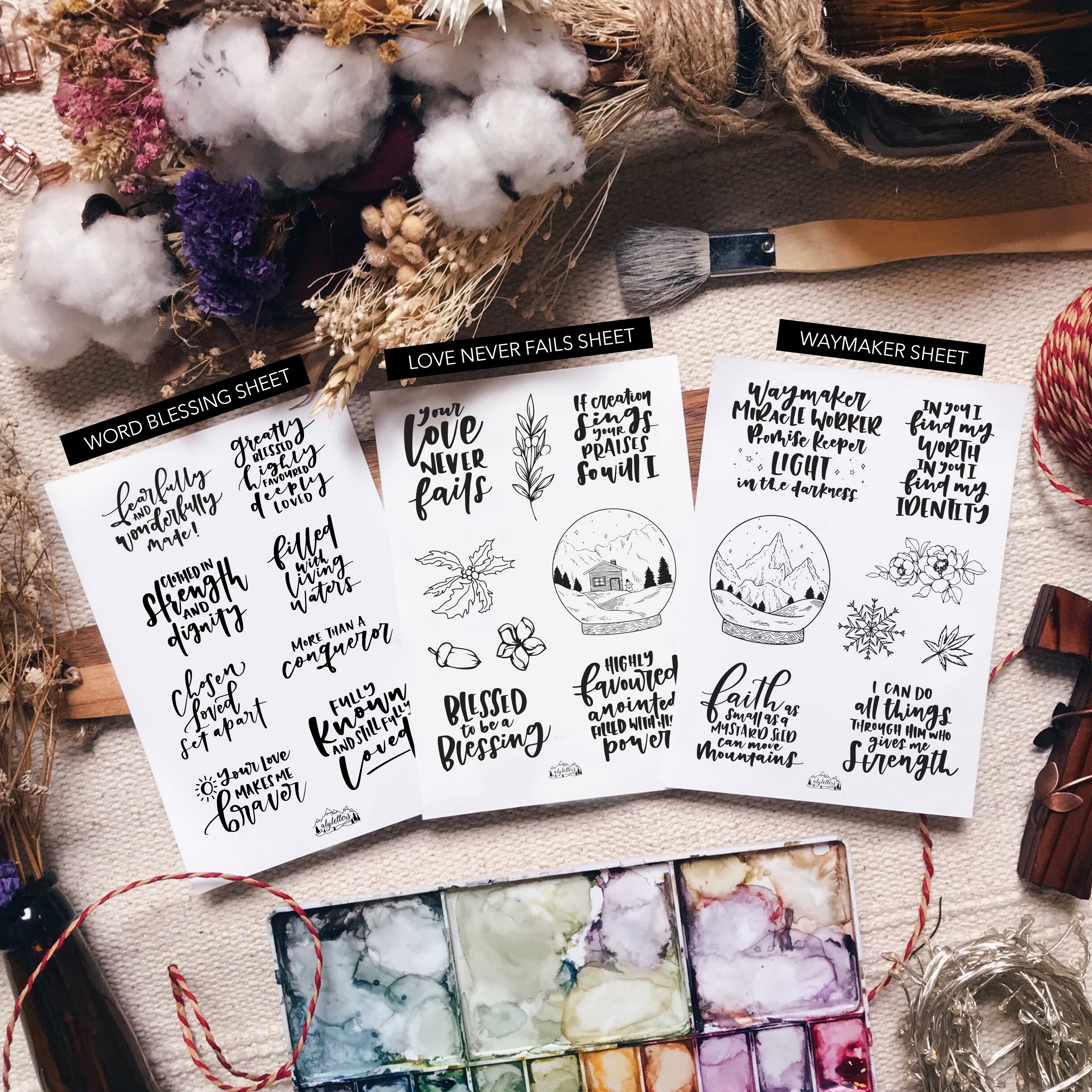 Highly Favoured | Sticker Sheets – Alyletters